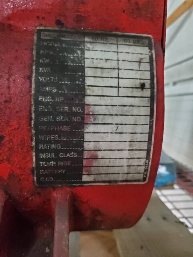 Westerbeke 7.0 BCG , 7 kW Marine Gas Generator 60 Hz - 184 Hours ...