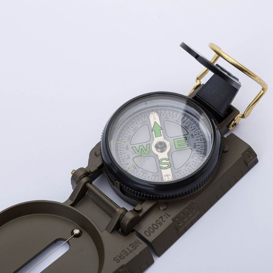 US 1 Pack Metal Pocket Army Style Compass Military Outdoor Adjustable ...
