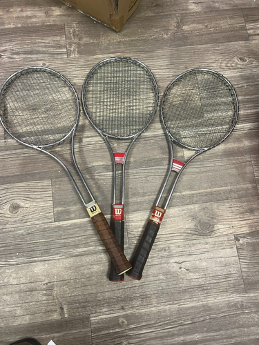 Lot of 3 Vintage 1970s Tennis Rackets Wilson T3000 Racquet | eBay