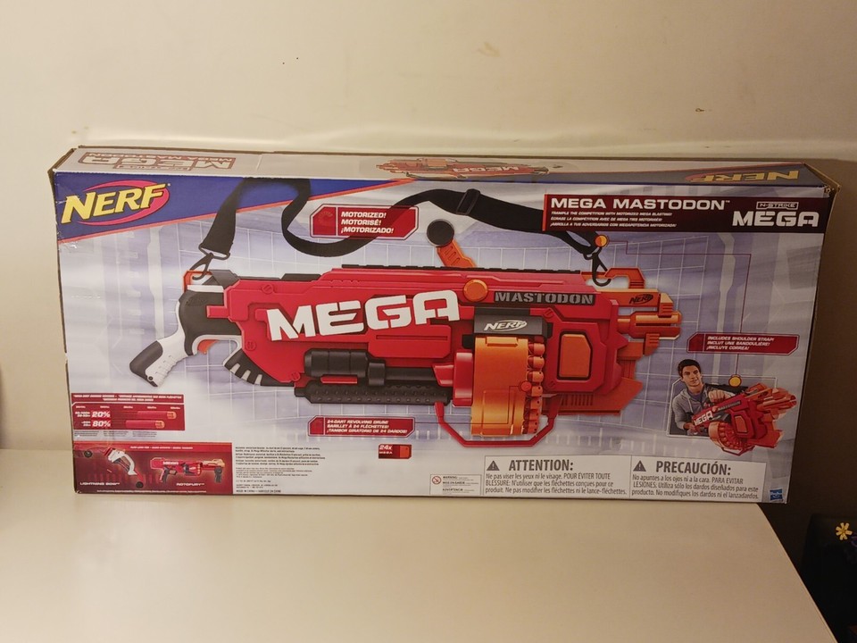 Megalodon Nerf N-Strike Mega Toy Blaster with 20 Mega Darts! Rare ...
