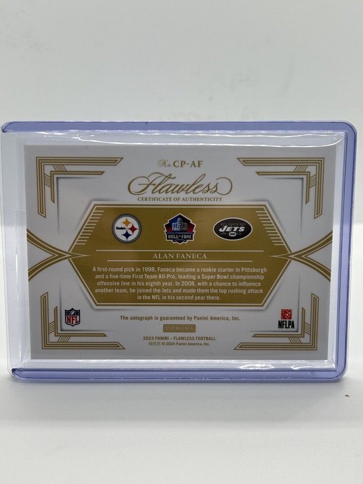 2023 Flawless ALAN FANECA #19/20 Career Progressions HOF Auto Steelers ...