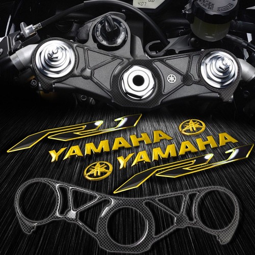 Handle Bar Yoke Cover+Chromed Gold 6"Logo+2-Tone Emblem Sticker Kit 09 ...