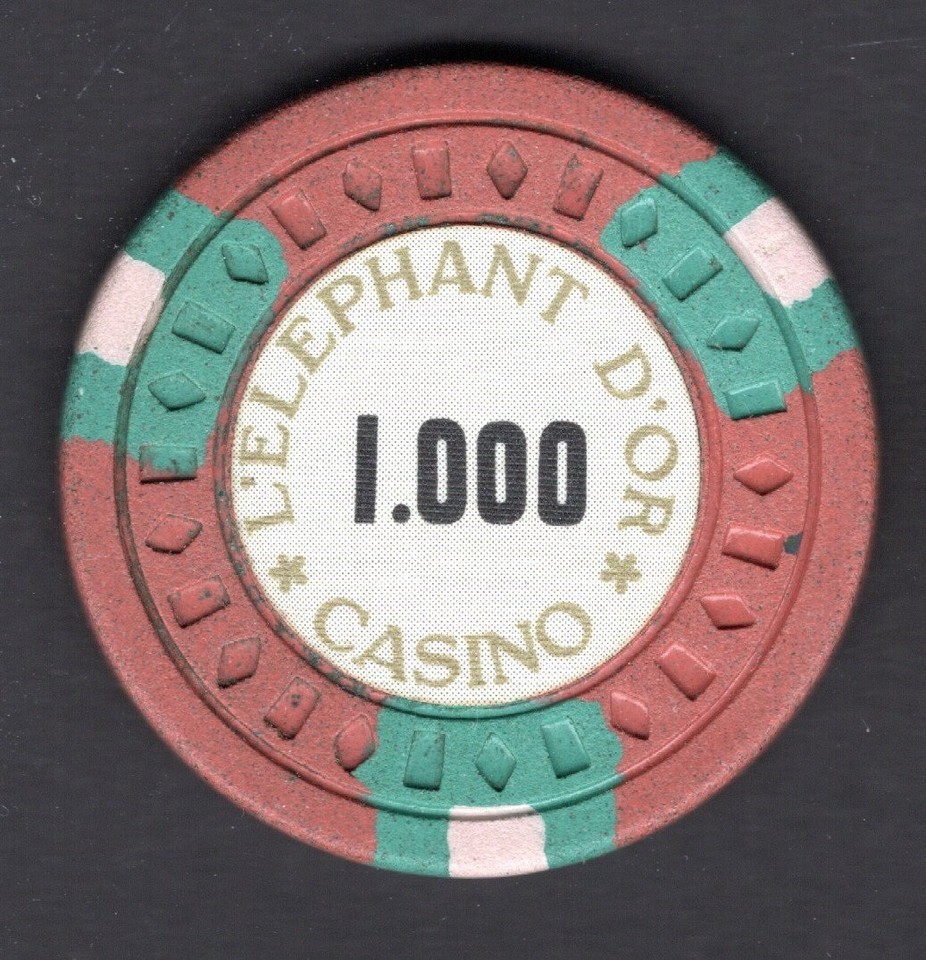 L'Elephant d´Or 1,000 franc Casino Chip, Abidjan Ivory Coast | eBay