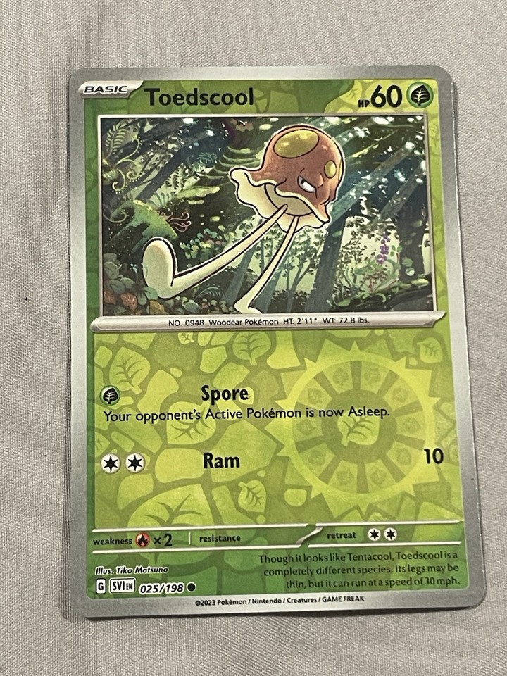 Toedscool 025/198 Sv01: Scarlet & Violet Base Set Reverse Holo | eBay