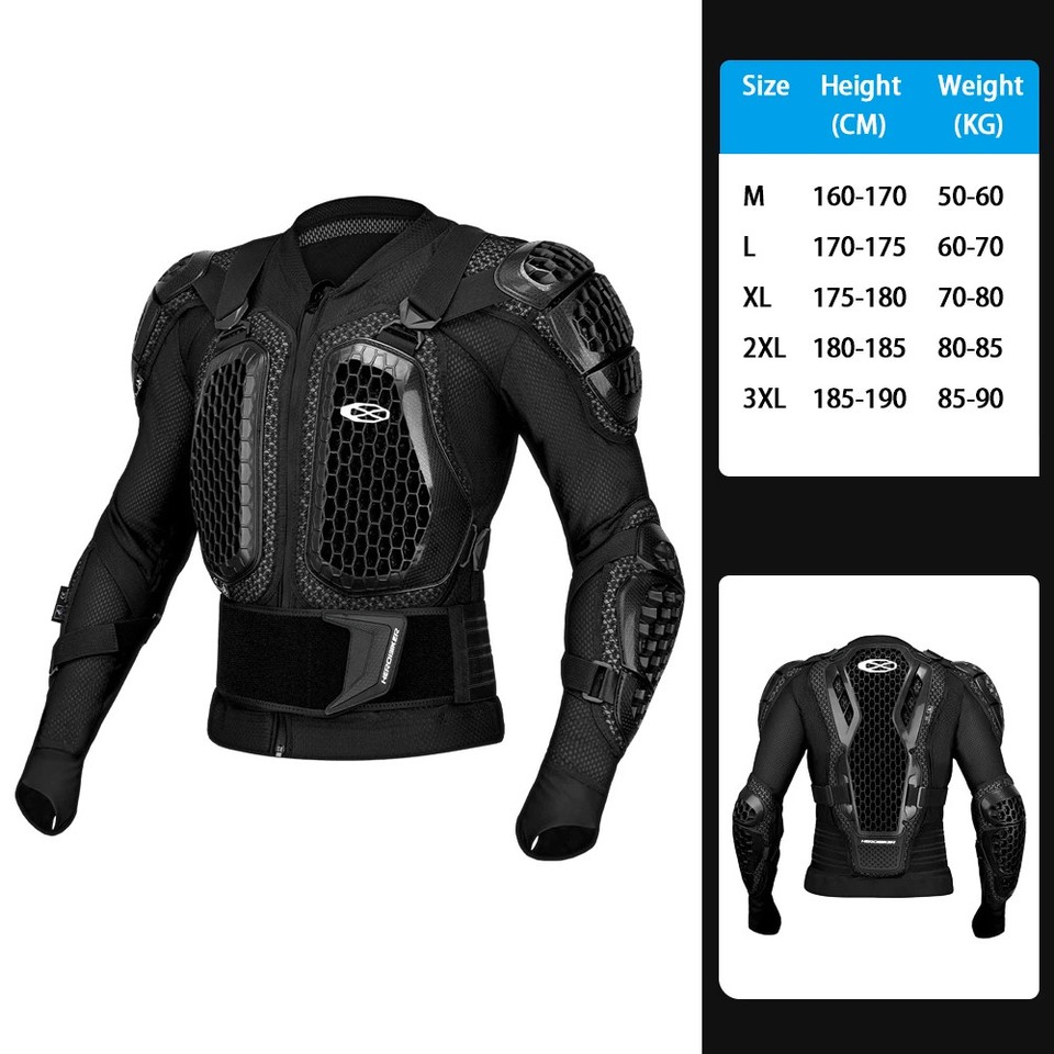 Motorcycle Men Women Motorcycle Full Body Armor Jacket Moto Turtle ...