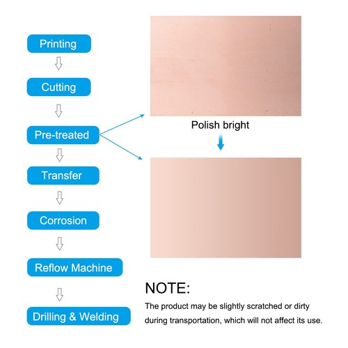 2x2.8 Inch Single Sided Copper Clad Laminate PCB, 6 Pcs 1.5mm Prototype ...