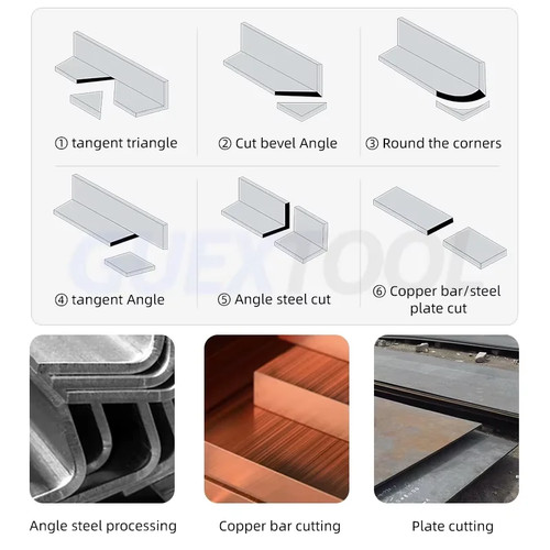 Electric Hydraulic Multi-Function Angle Steel Chamfering and Punching ...