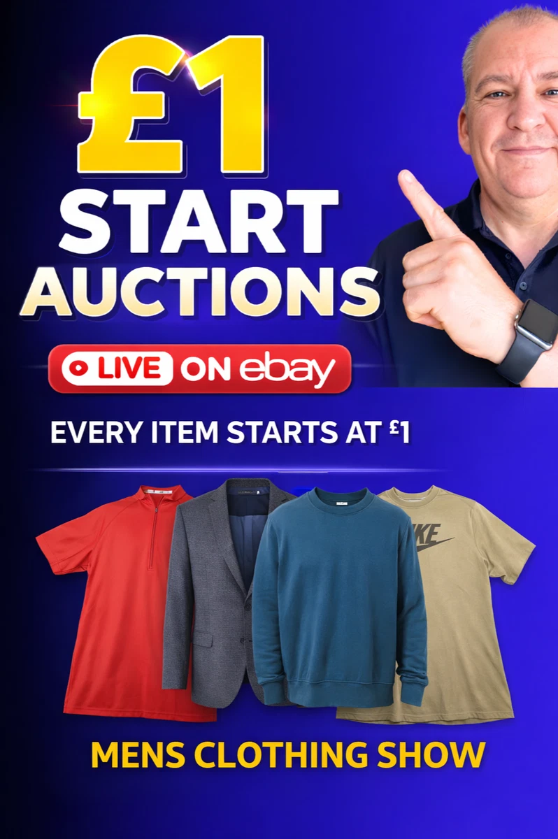 Mens £1 Start eBay Live Auction # Branded - eBay Live