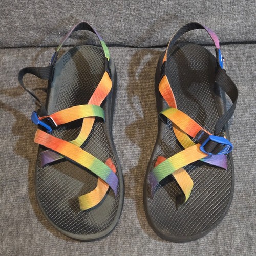 Men's Chaco Sandals Size 12 Rainbow Adjustable Straps Pride Water ...