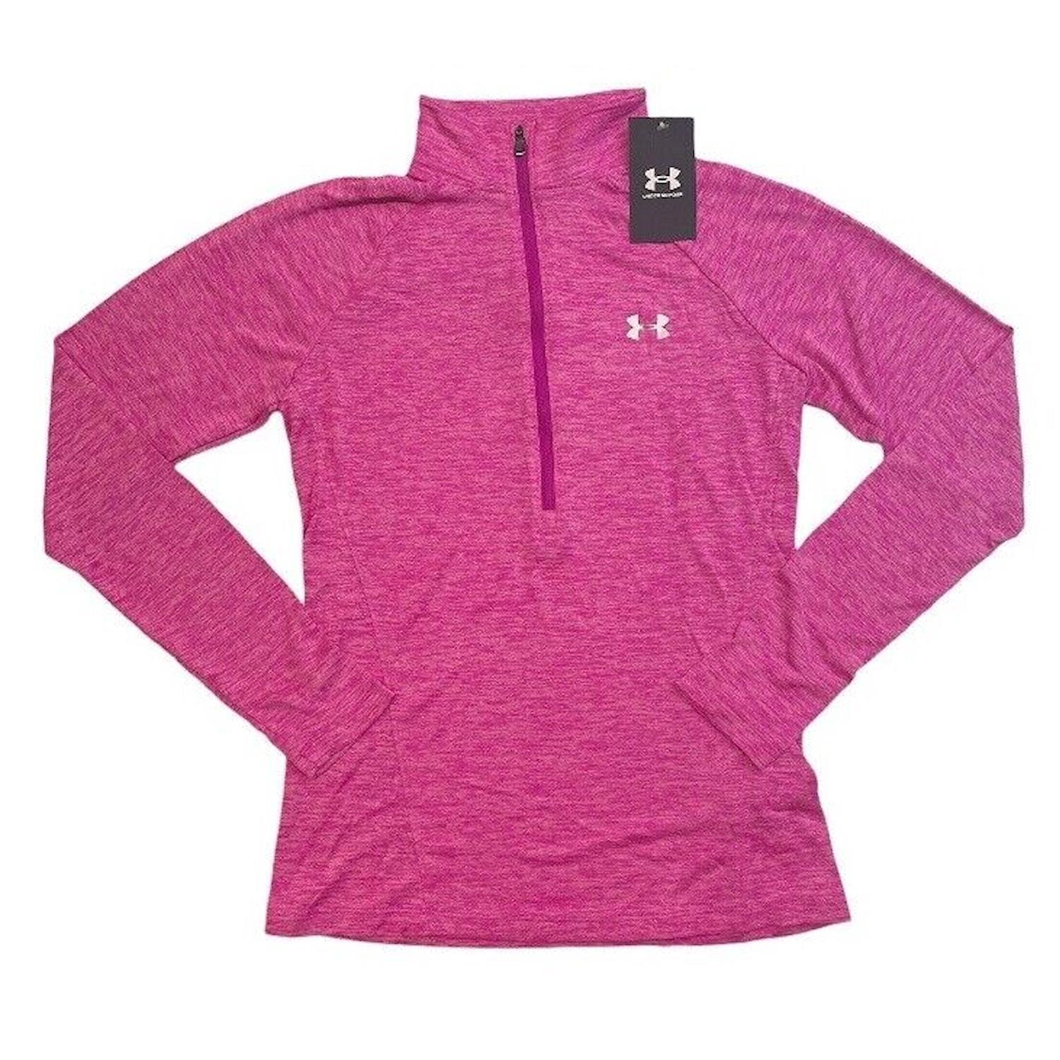 Under Armour Women's UA Tech Twist 1/2 Zip Long Sleeve Breathable Shirt ...