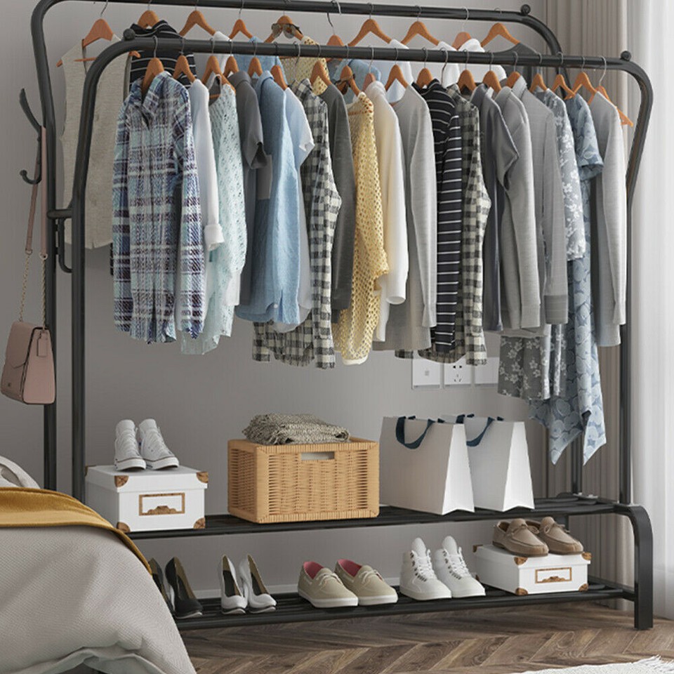 Commercial Garment Rack Heavy Duty Clothing Shelf Clothes Rack Closet ...