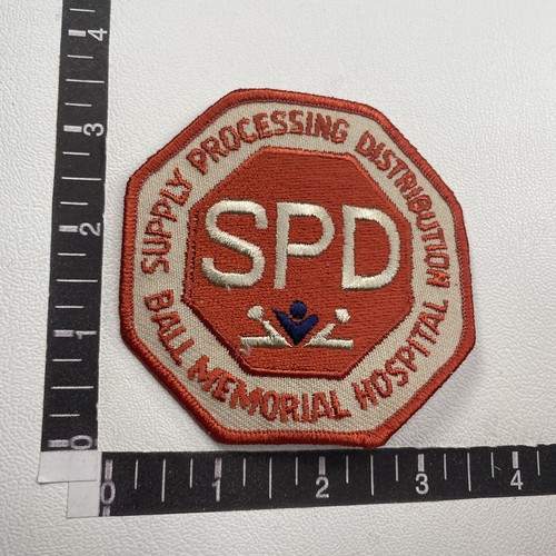 c 1990s SPD (Supply Pro Dist) BALL MEMORIAL HOSPITAL Patch (Medical ...