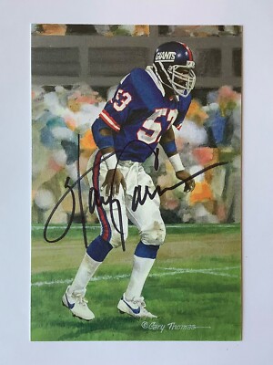 HARRY CARSON Signed Goal Line Art Card BLUE ENSHRINEE PROOF 27/50 NY ...