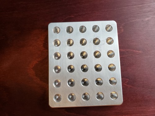 Reloading Block / Tray Precision CNC Machined 6061 T6 Aluminum (.445 C ...
