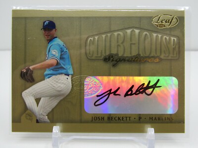 JOSH BECKETT 2002 LEAF CLUBHOUSE GOLD AUTOGRAPH AUTO #17/25-MARLINS ...