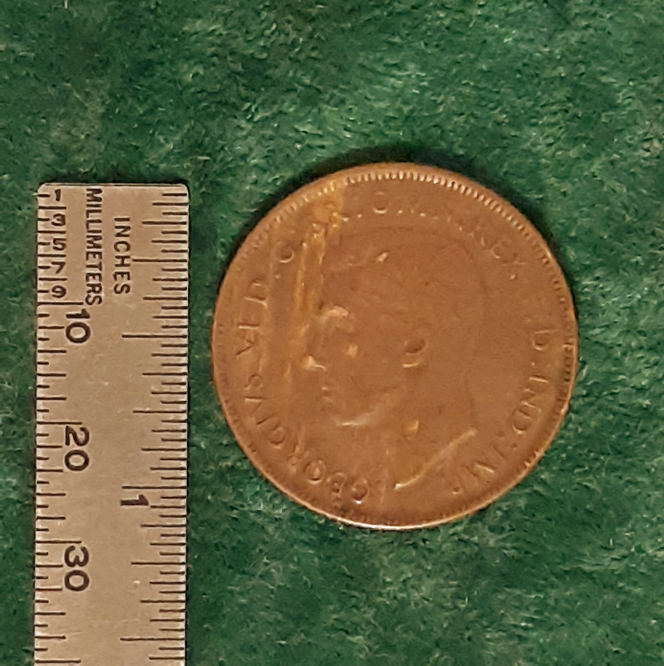 1943 Australia One Penny Coin - Single Dot Perth Mint - VF / VF+ | eBay