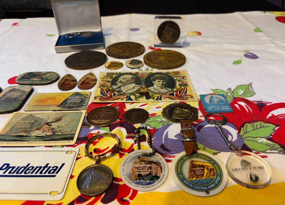 Vintage Prudential Insurance Large Lot Bronze, Sewing, Calendars, Key ...