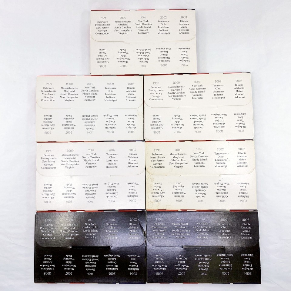 1999-2004 U.S. Mint 24K Gold Plated Edition State Quarter Collection 7 ...