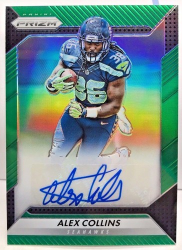 Alex Collins 2016 Panini Prizm GREEN Refractor RC Autograph Auto ...