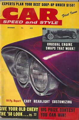 Dec 1957 issue of Car Speed and Style Magazine Headlight Customization ...