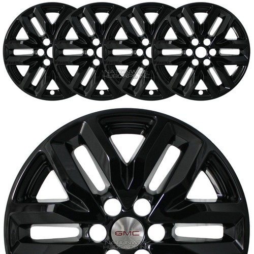 4 for GMC ACADIA 2017-2019 Black 18" Wheel Skins Hub Caps Aluminum Rim ...