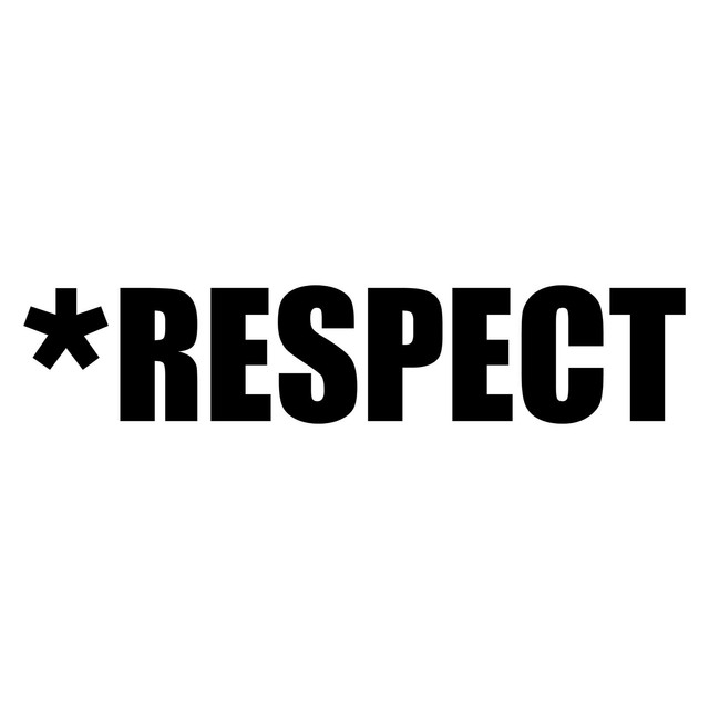 Respect Sticker - Auto Driver Respect Decal - Choose Color Size | eBay