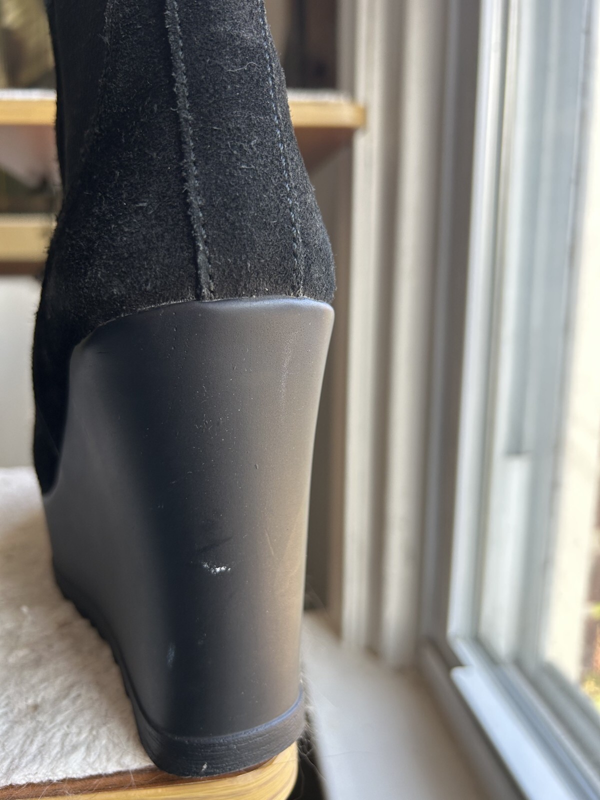 TOPSHOP Wedge Chelsea Boot in Black Suede | eBay