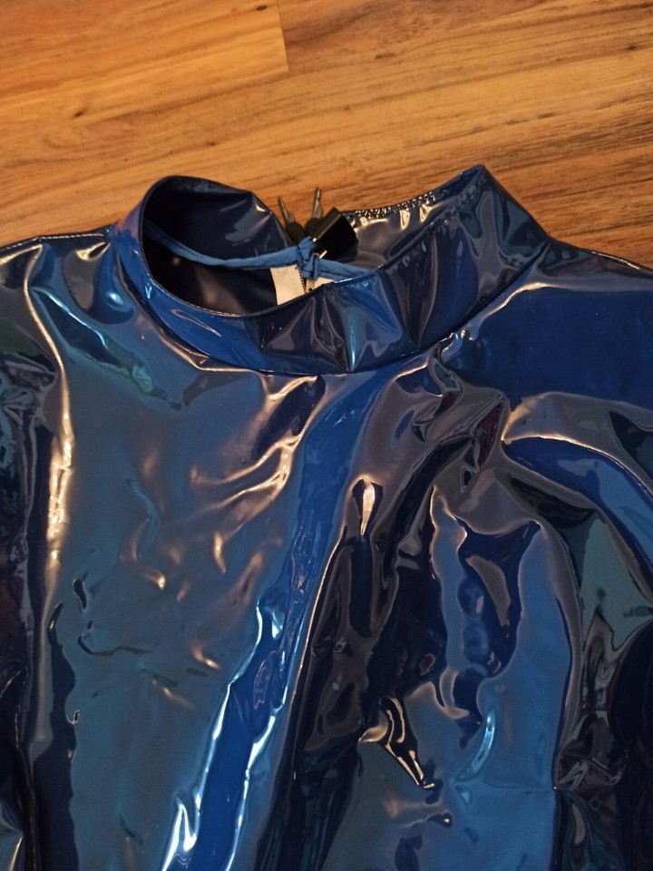 Strampler Overall Catsuit LACK PVC SCHLAFANZUG GUMMI LATEX GR.XL | eBay