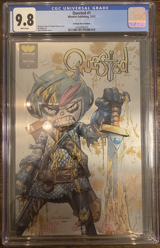 Quested #1 METAL Battle Damaged Tyler Kirkham Variant LTD to 50 CGC 9.8 ...