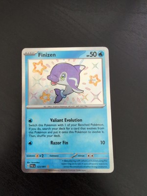 Finizen Baby Shiny 123/091 Paldean Fates Shiny Holo Rare Pokemon TCG | eBay