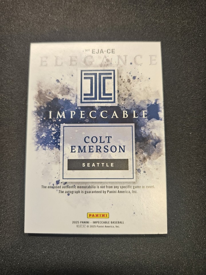 2025 Impeccable Colt Emerson Elegance Rookie Patch Auto RPA /99 | eBay