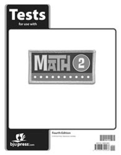 BJU Press Math 2 Tests 4th Edition | eBay