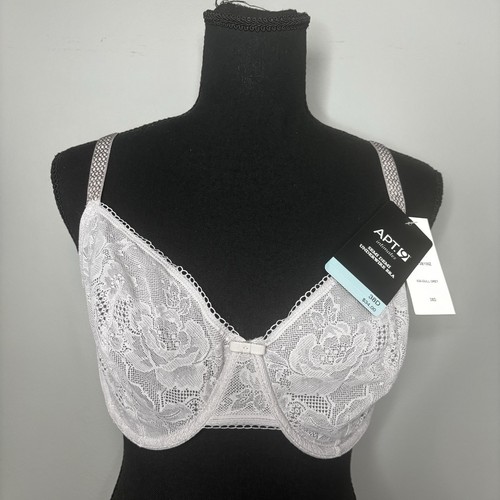 Apt. 9 Grey Semi Demi Underwire Bra 38D Nylon NWT Women's Intimates | eBay