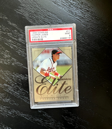 1998 Donruss Update Elite Series #11 CHIPPER JONES #2068 /2500 - PSA 9 ...