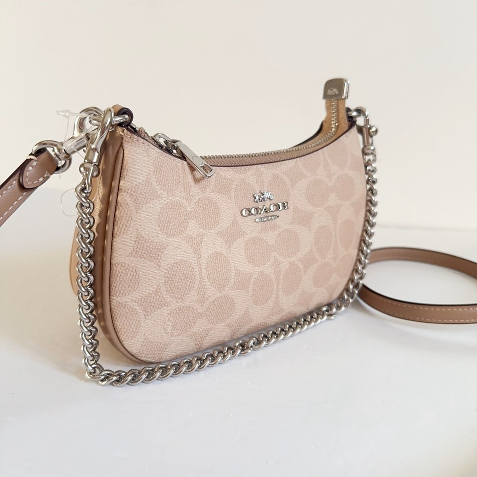 NWT coach Teri Mini Crossbody Bag In Signature Canvas cw323 | eBay