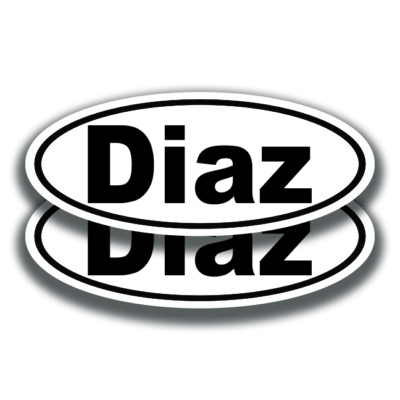 DIAZ NAME DECALs 2 Stickers Bogo Car Truck Bumper Window | eBay