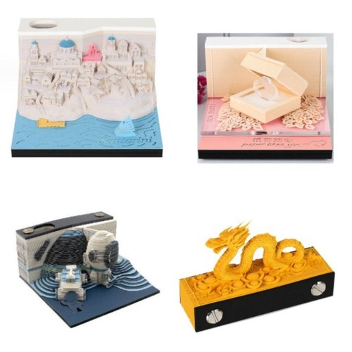 3D Memo Pad Paper Notepad Notes Pads Art 3D Sticky Notes DIY | eBay