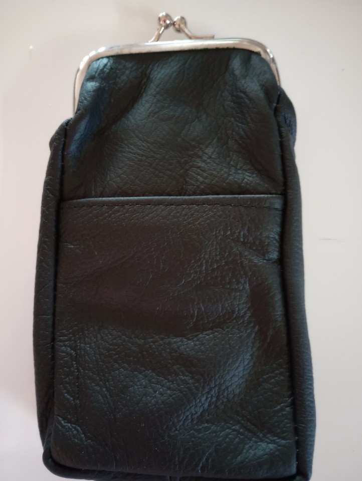 120mm leather snap top cigarette case pocket zipper compartment color ...