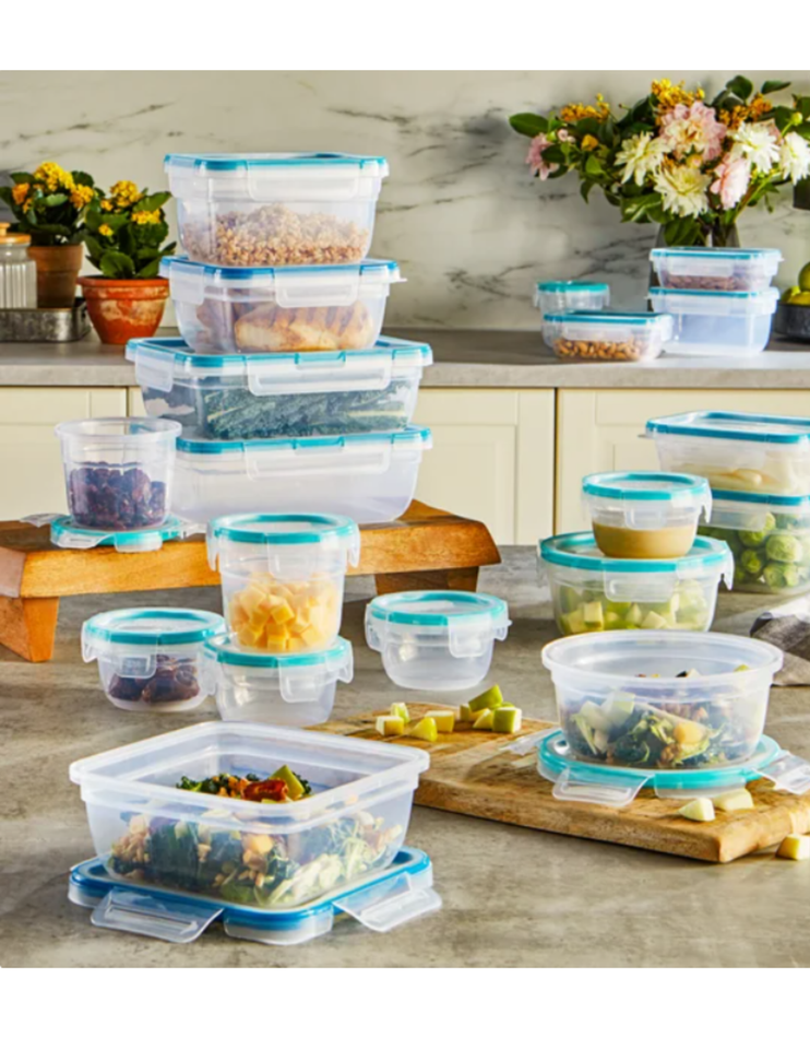 Snapware 38-Piece Plastic Food Storage Set BPA-Free Airtight Leakproof ...