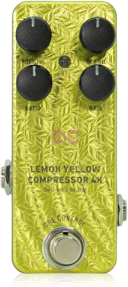 One Control Lemon Yellow Compressor 4K Guitar Effects Pedal Made in ...