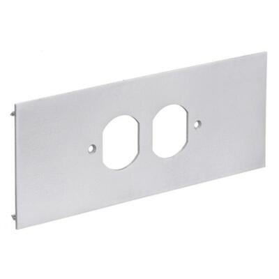 Hubbell - HBLALU57DR - Duplex Receptacle Cover, Raceway, Aluminum ...