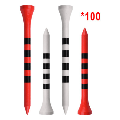 100x Professional Golf Tees Stripe Mark Scale Unbreakable Golf ...