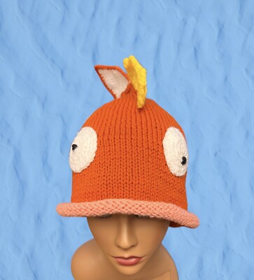 knitted magikarp hat. Made To Order. Cotton Or Acrylic You Choose. | eBay