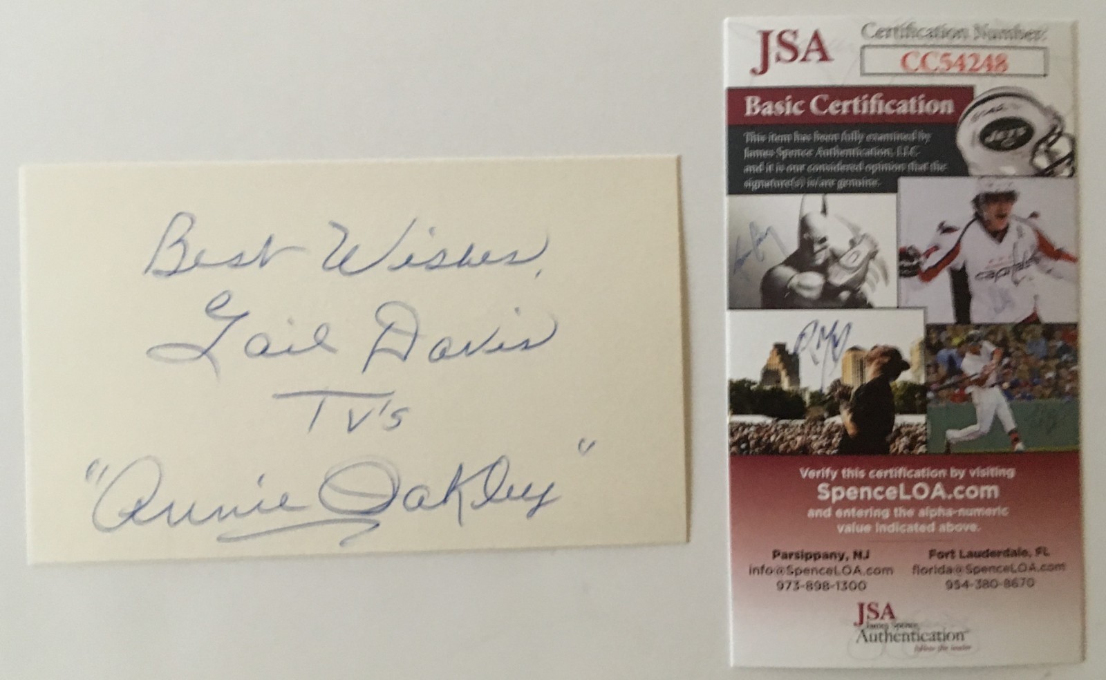 Gail Davis Signed Autographed 3x5 Card JSA Certified Annie Oakley | eBay