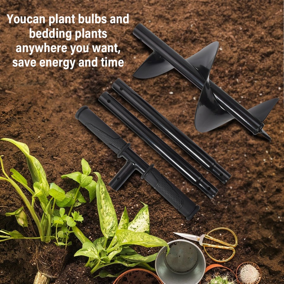 Manual Hand Earth Auger Adjustable Length Post Hole Planting Soil Plant ...