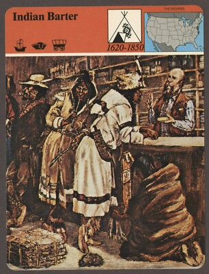 Indian Barter Story of America Native American Indian History Card | eBay