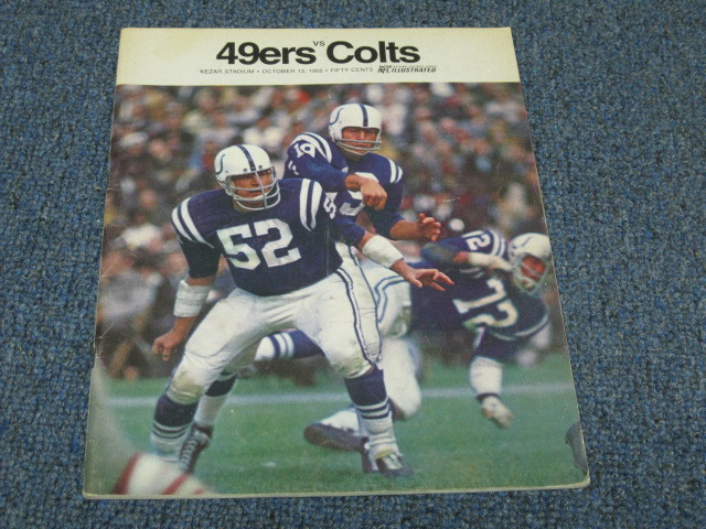 Oct 12, 1968 Baltimore Colts vs San Francisco 49ers Official Program | eBay