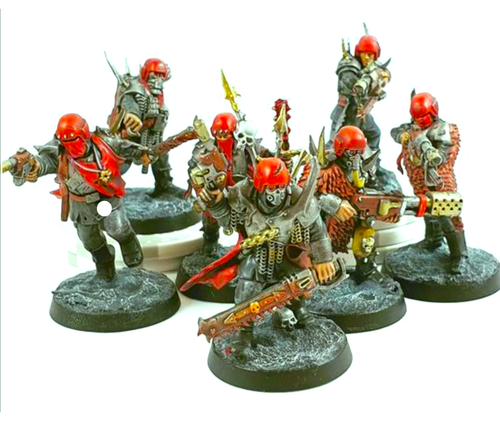 7 TRAITOR GUARDSMEN~RENEGADE MILITIA~CHAOS CULTIST~Games Workshop ...