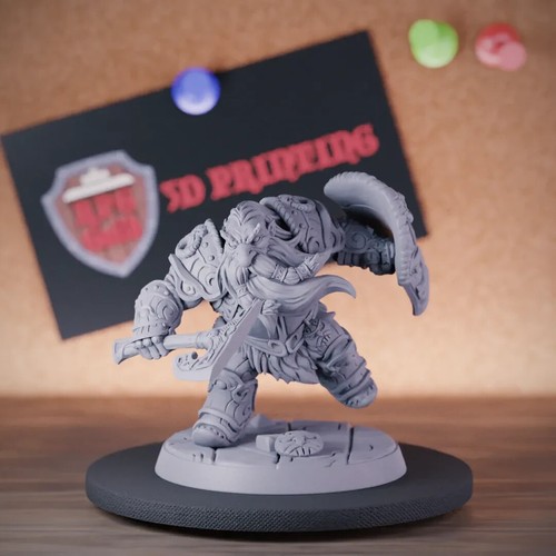 Dwarf Fighter Miniature Warrior Mini Dungeons and Dragons Mini DnD 5e ...