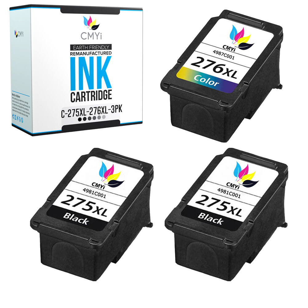 Compatible Canon PG-275XL CL-276XL Ink Cartridges 3PK for PIXMA TR4720 ...